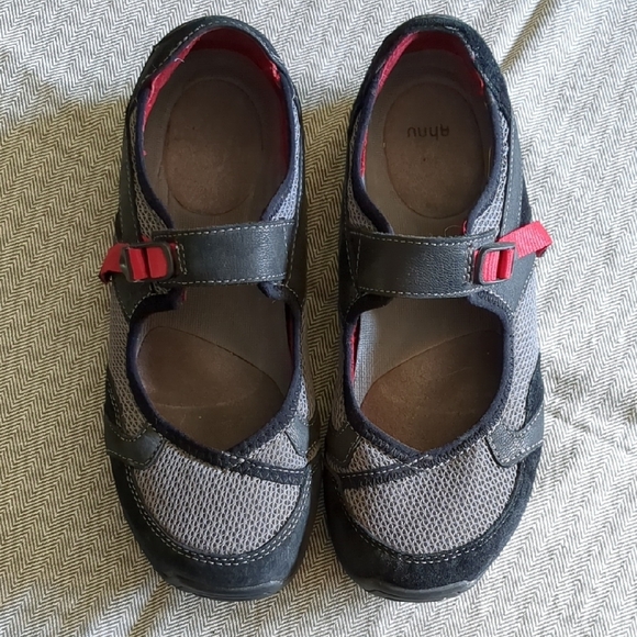Ahnu | Shoes | Ahnu Black And Gray Hiking Mary Janes Comfortable Mesh ...